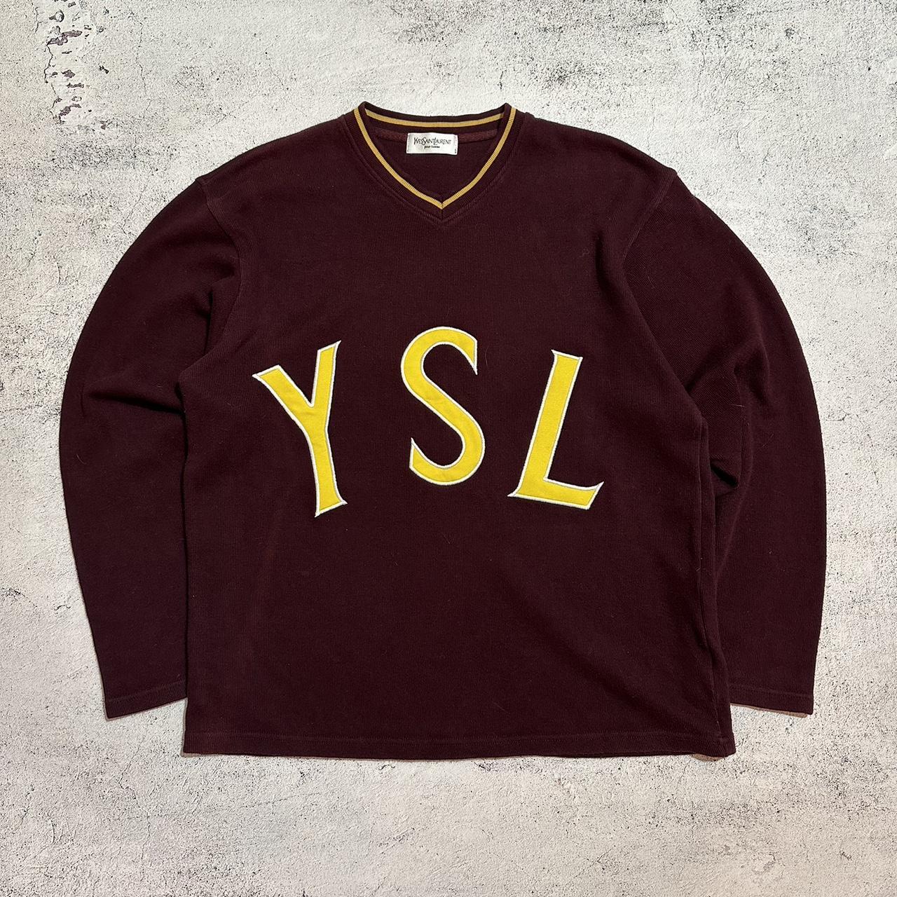 Yves Saint Laurent big logo sweater Thanks to... - Depop