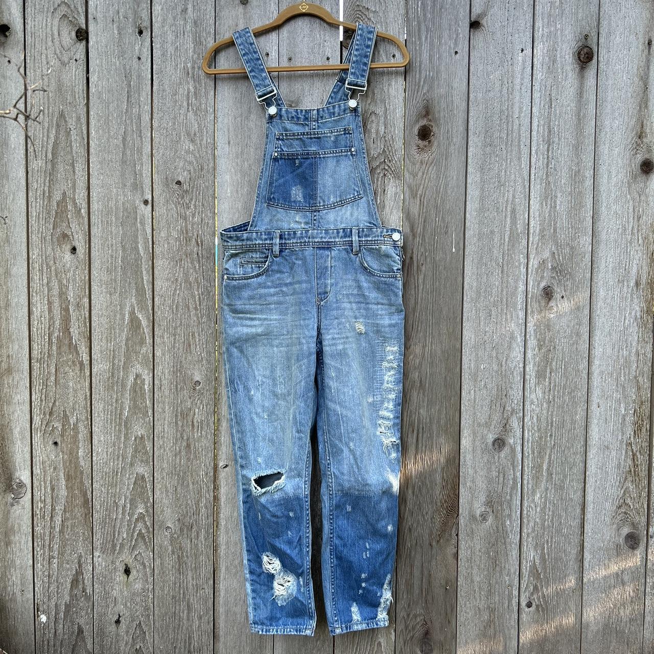 Blank NYC Women’s Distressed Overalls -All buttons,... - Depop