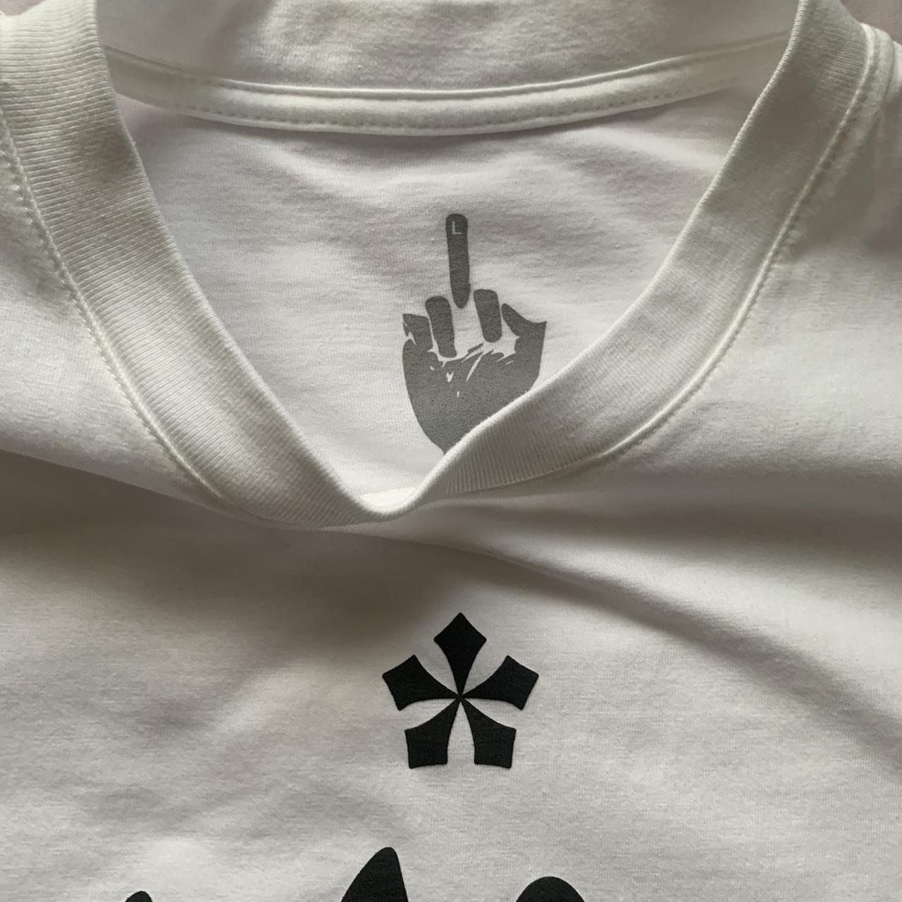 osbatt/ years of tears t shirt white tee with black... - Depop