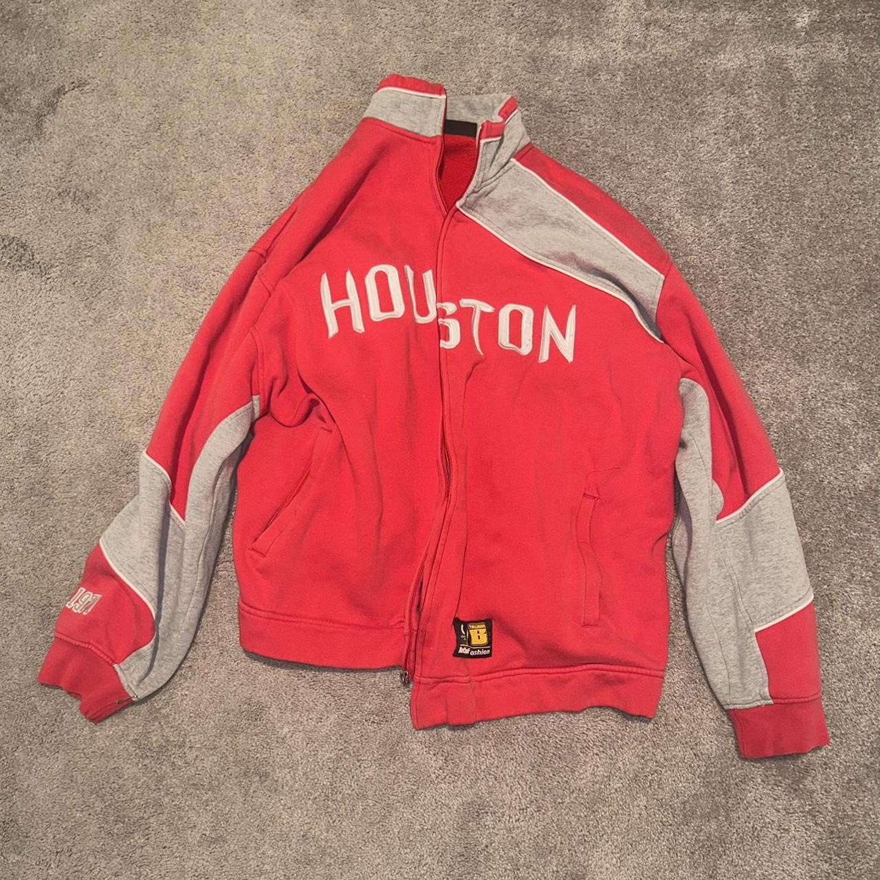 Vintage Rare Houston Rockets Jacket OVERSIZED... - Depop