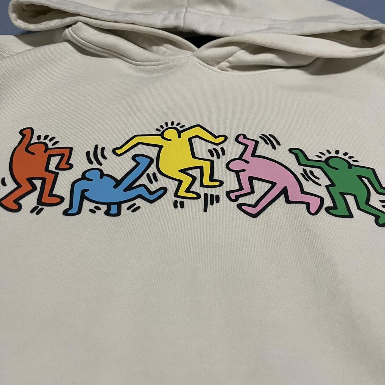 Keith Haring White Unity Hooded Sweatshirt sizes:... - Depop