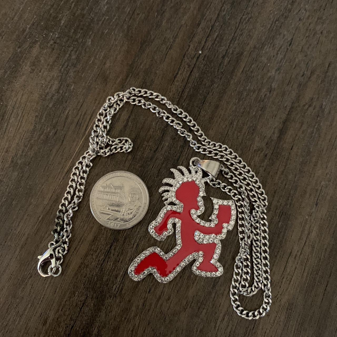 Rhinestone Hatchet Man necklace $30 OBO, please DM... - Depop