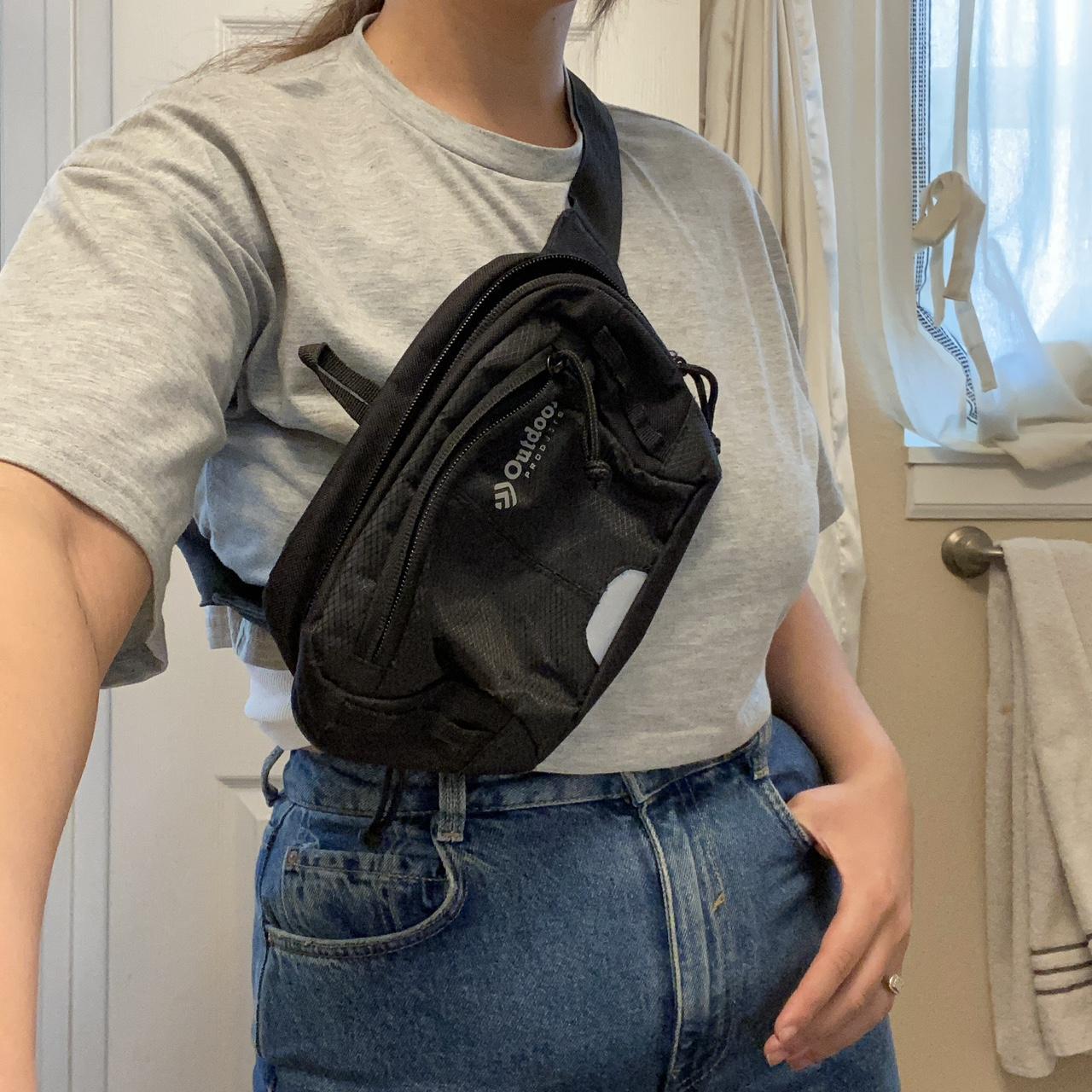 Black Fanny pack/crossbody - Depop