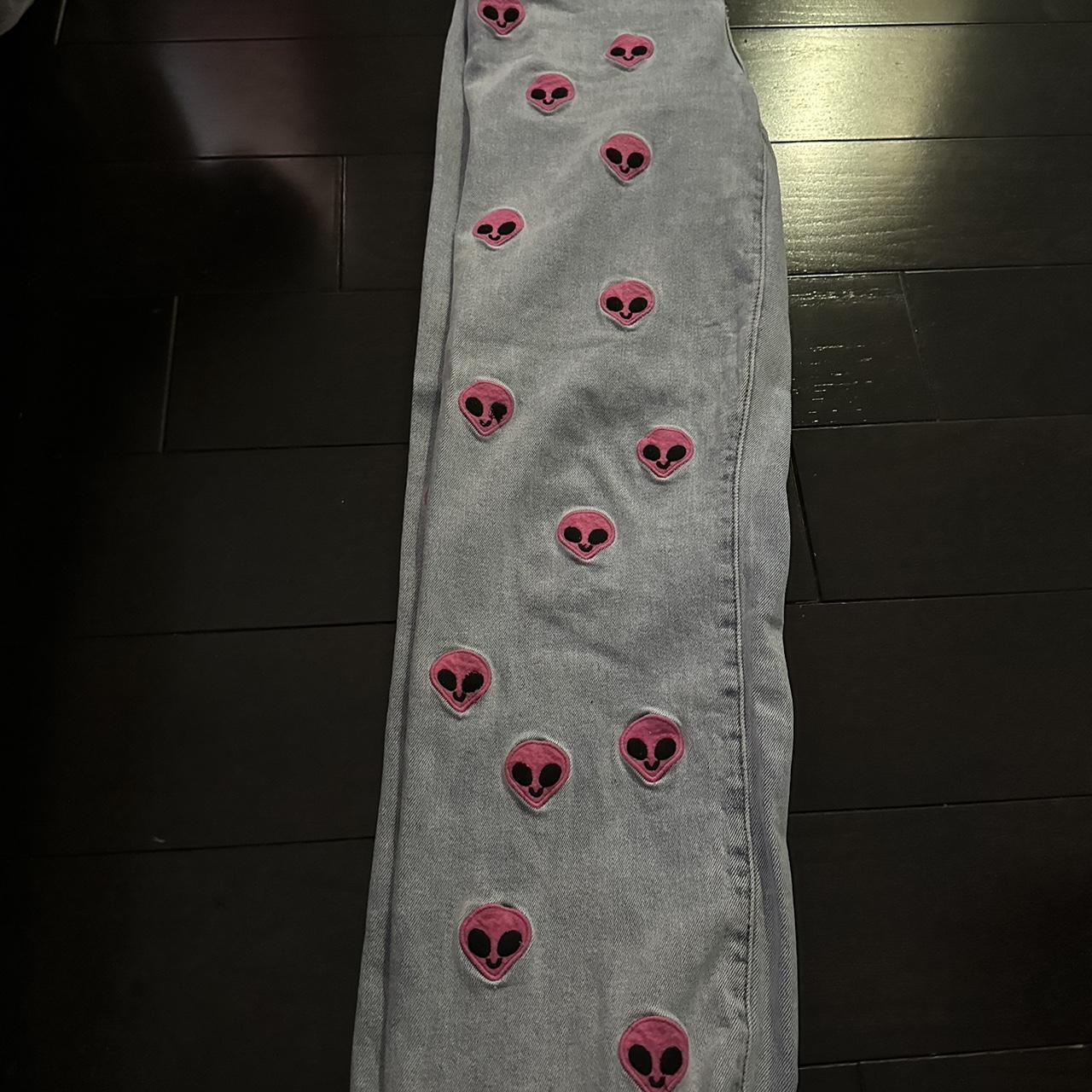Size 7 Denim alien jeans (only worn once!) - Depop