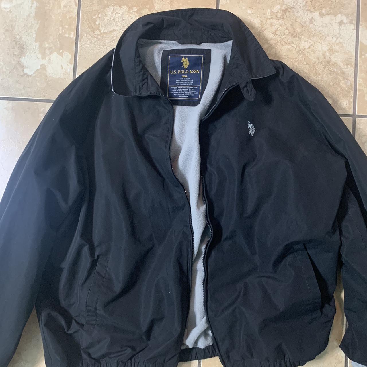 U.S Polo Assn. fleece jacket black warm inside Says... - Depop