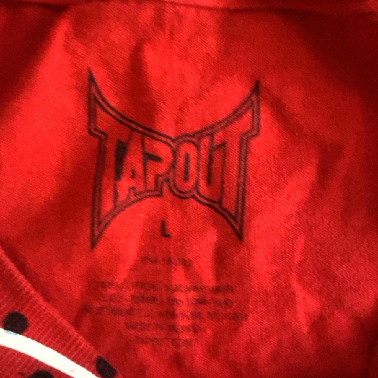 Super Sick Y2K Red Tap Out Shirt Size L. The shirt... - Depop