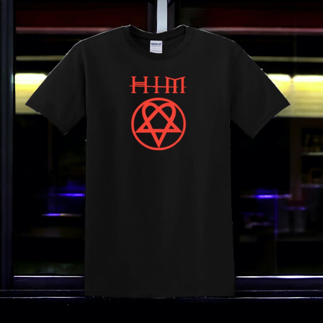 HIM ROCK BAND TEE T Shirt SIZE extra LARGE #lol... - Depop