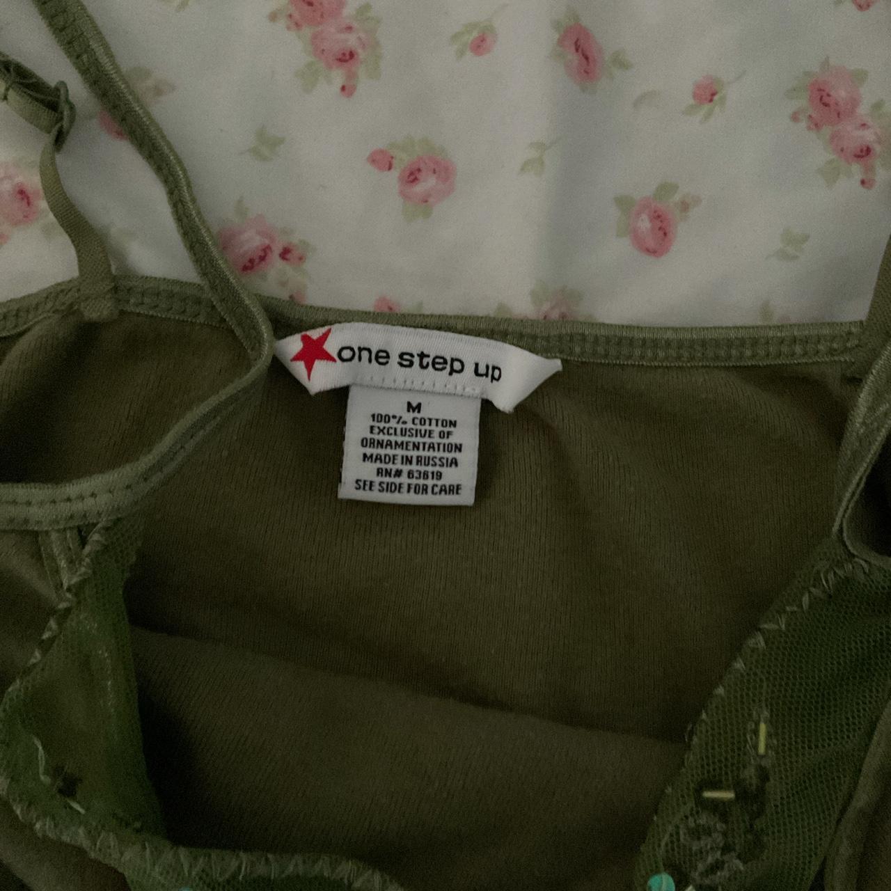 One Step Up cute olive green tank super cute and... - Depop