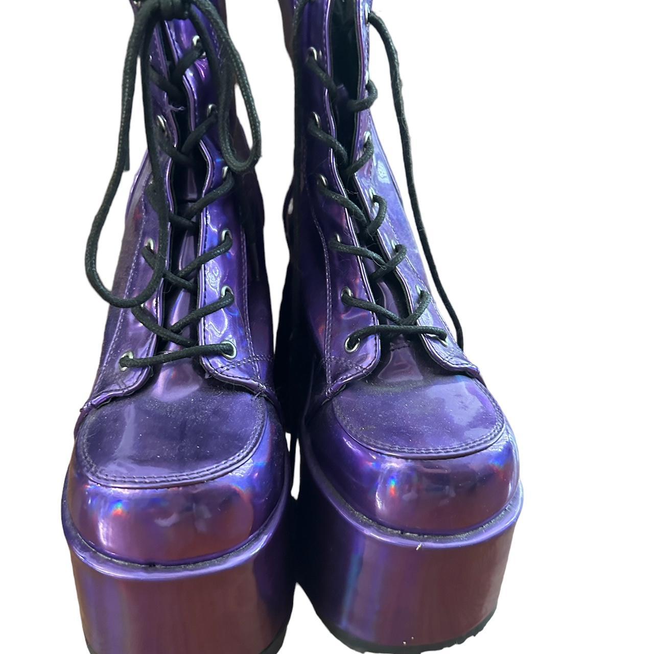 Demonia purple platform shoes - Depop