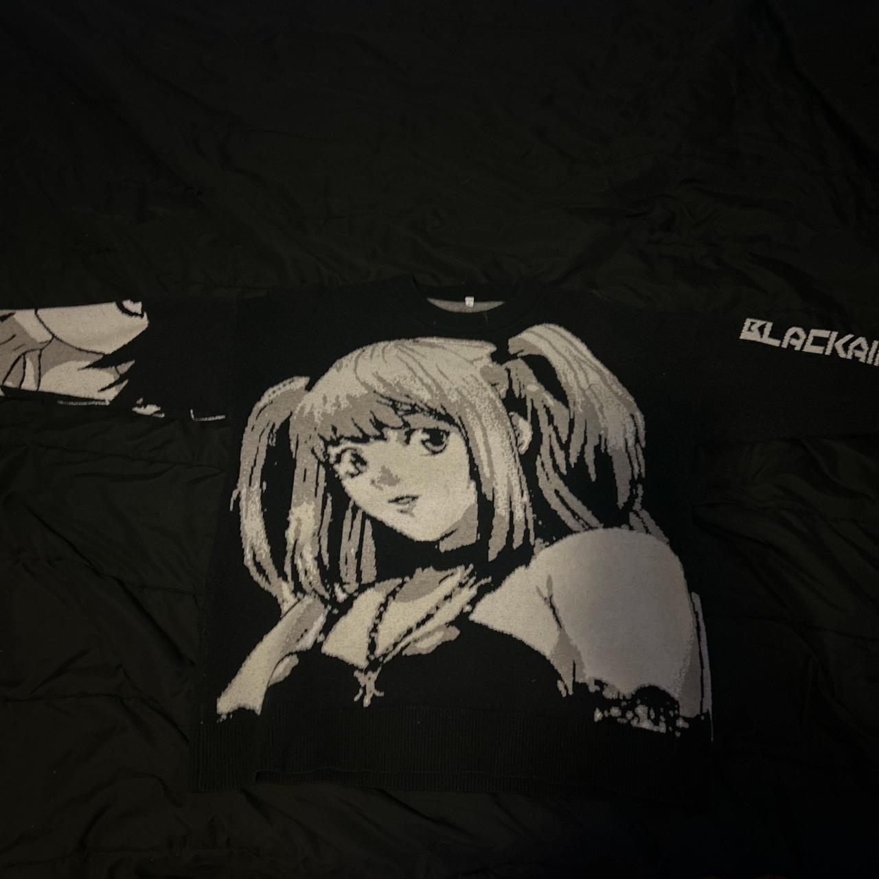 death note knitted sweater Size: L but fits like a... - Depop