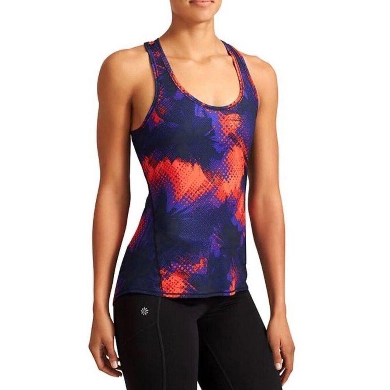 Athleta “Chi” Tank Electro purple orange graphic... - Depop