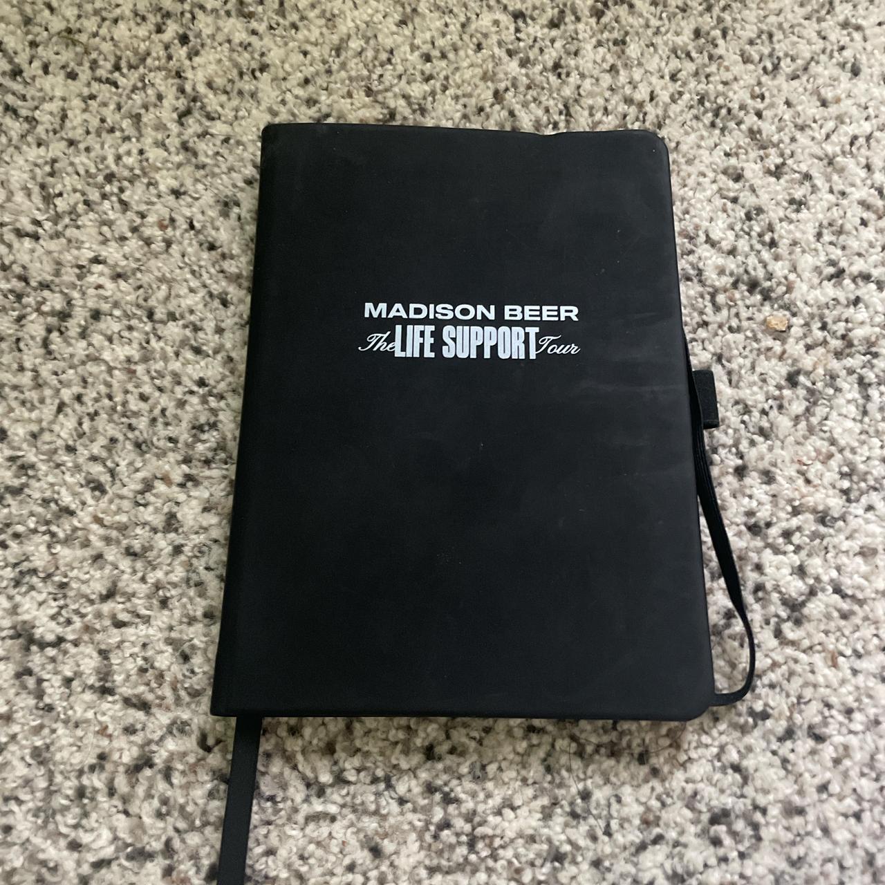 Black Madison Beer Life Support Tour notebook SIGNED... | Depop