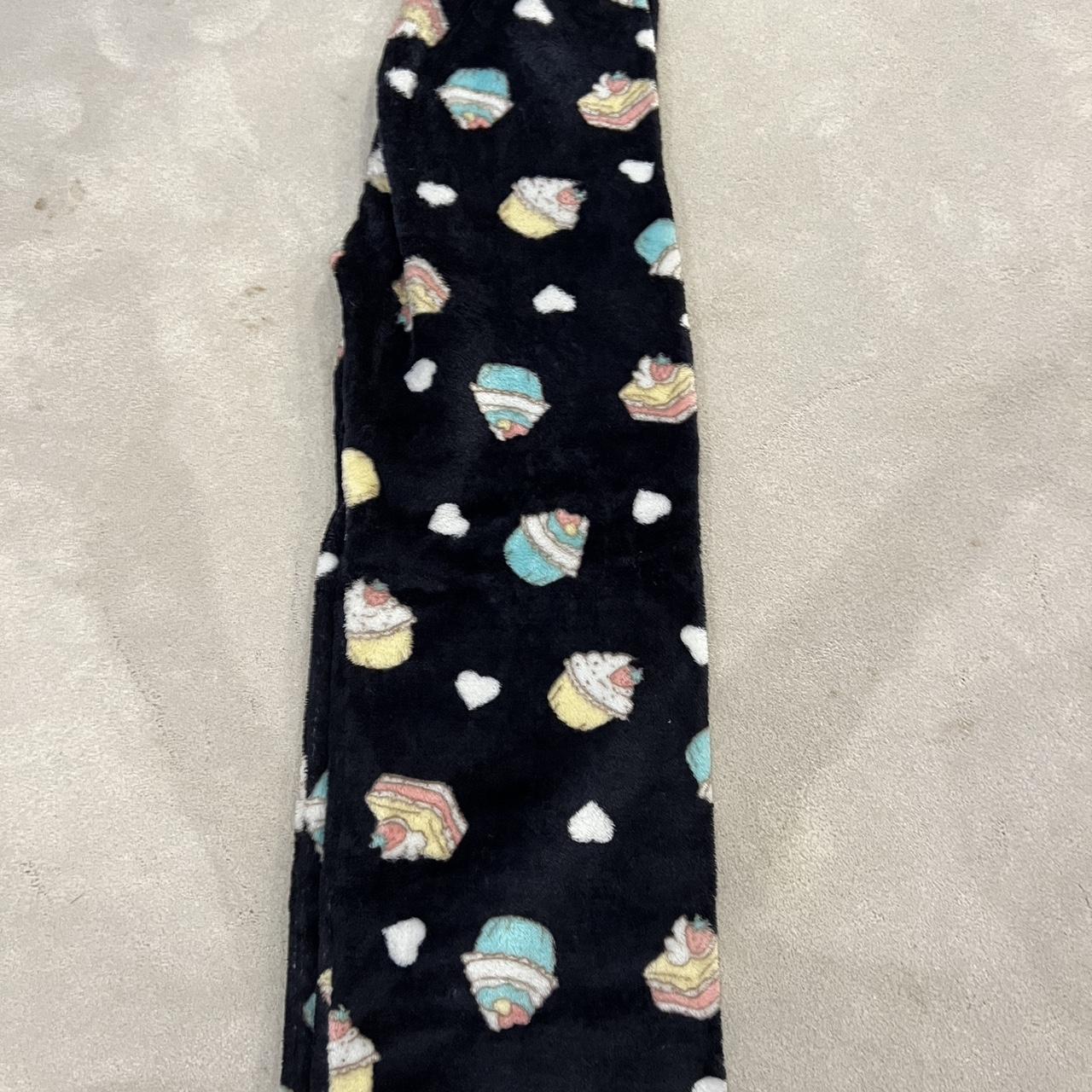 Fuzzy cupcake pajama pants - super cute, good condition - Depop