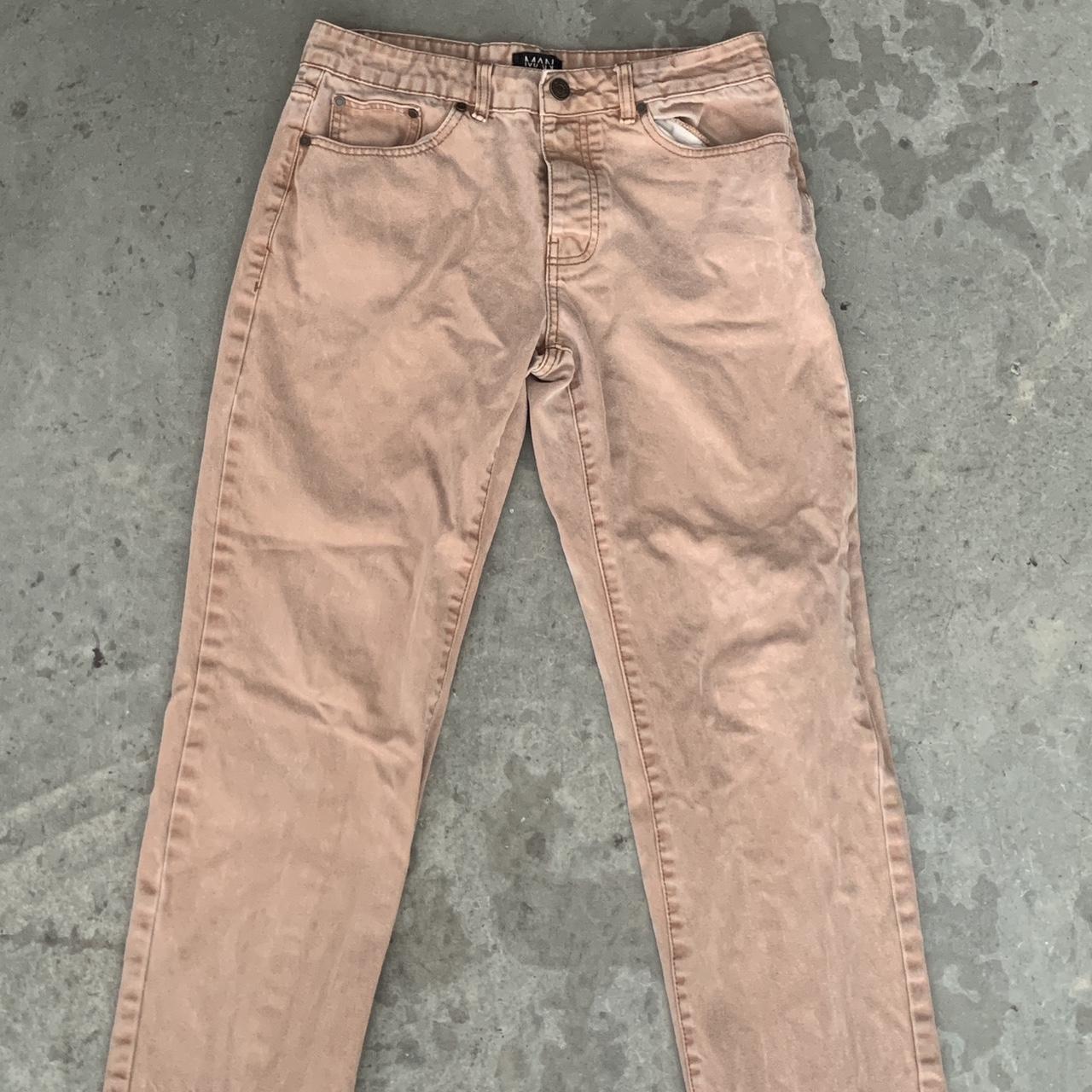 Strait cut light brown jeans Slightly baggy Waist 32 - Depop