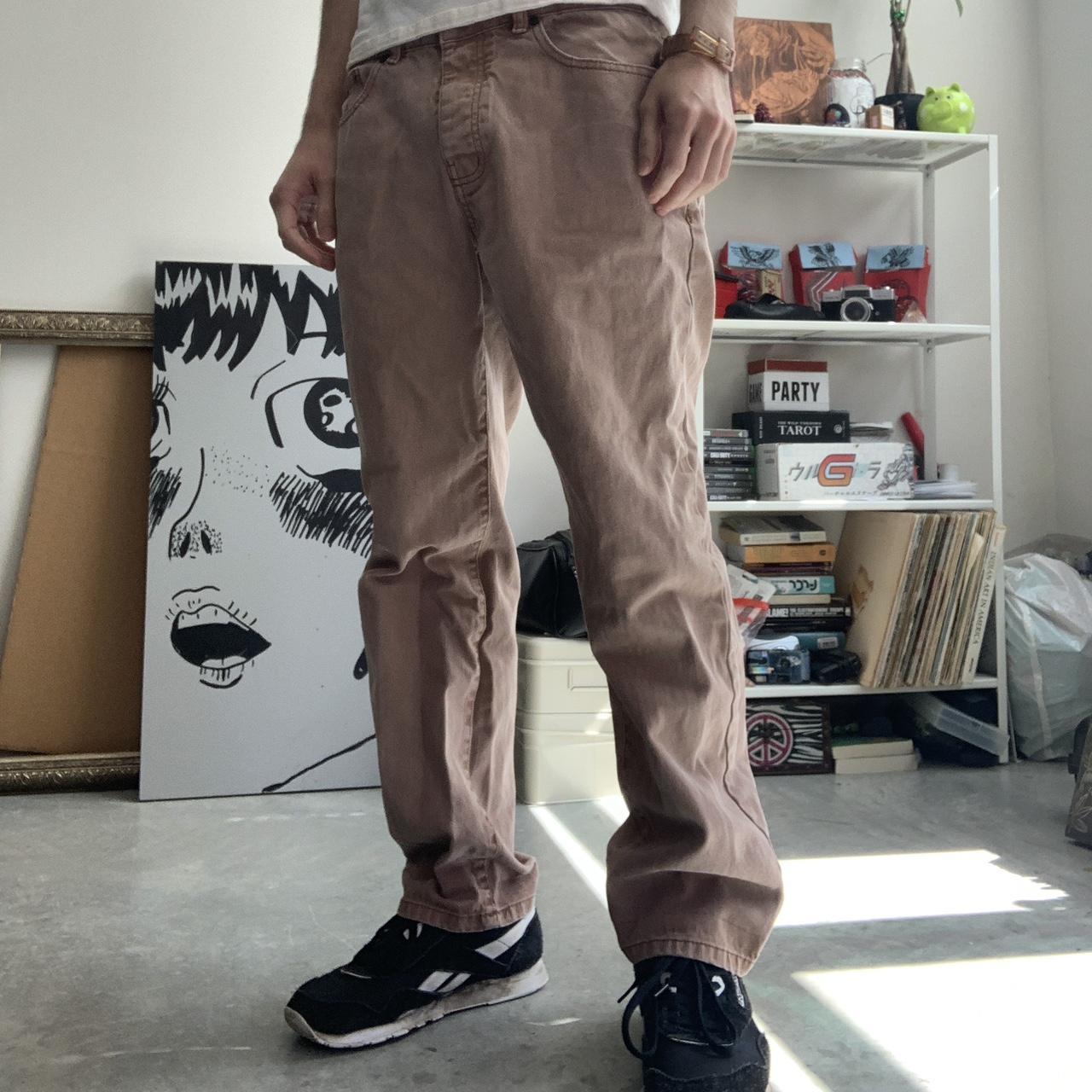 Strait cut light brown jeans Slightly baggy Waist 32 - Depop