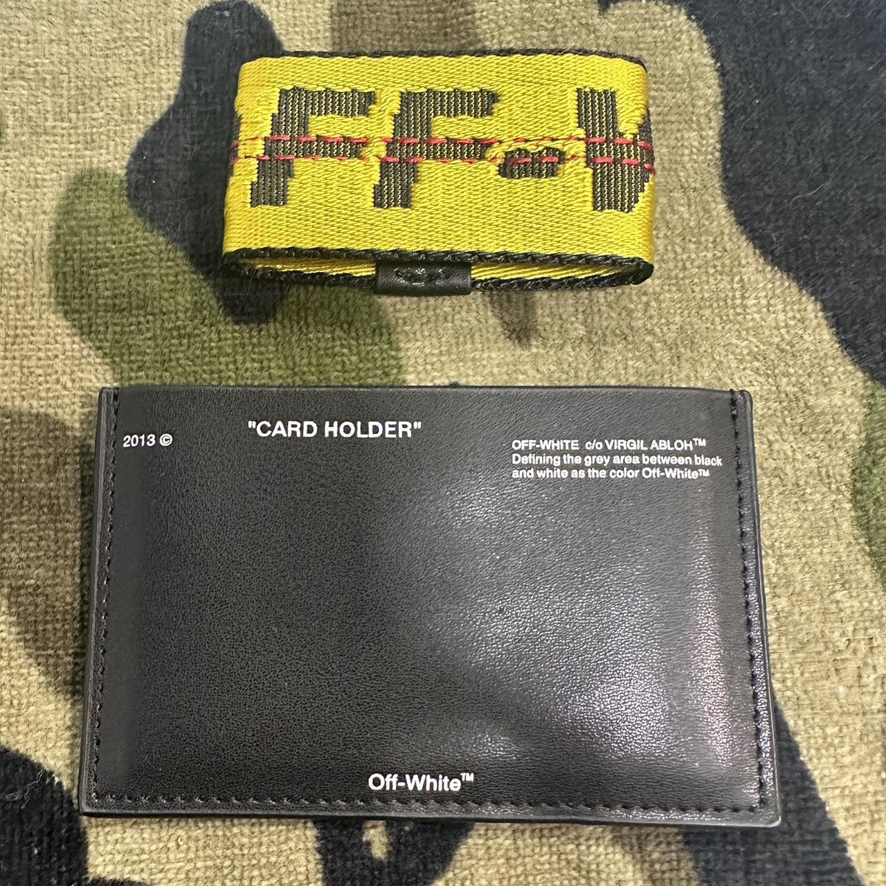 Black Off White Card Holder Excellent Condition - Depop
