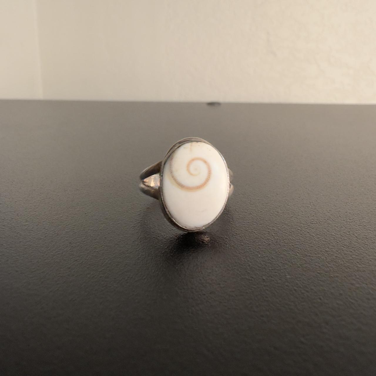 Sterling Silver Ring Shiva Eye, 925 Silver Ring with... - Depop