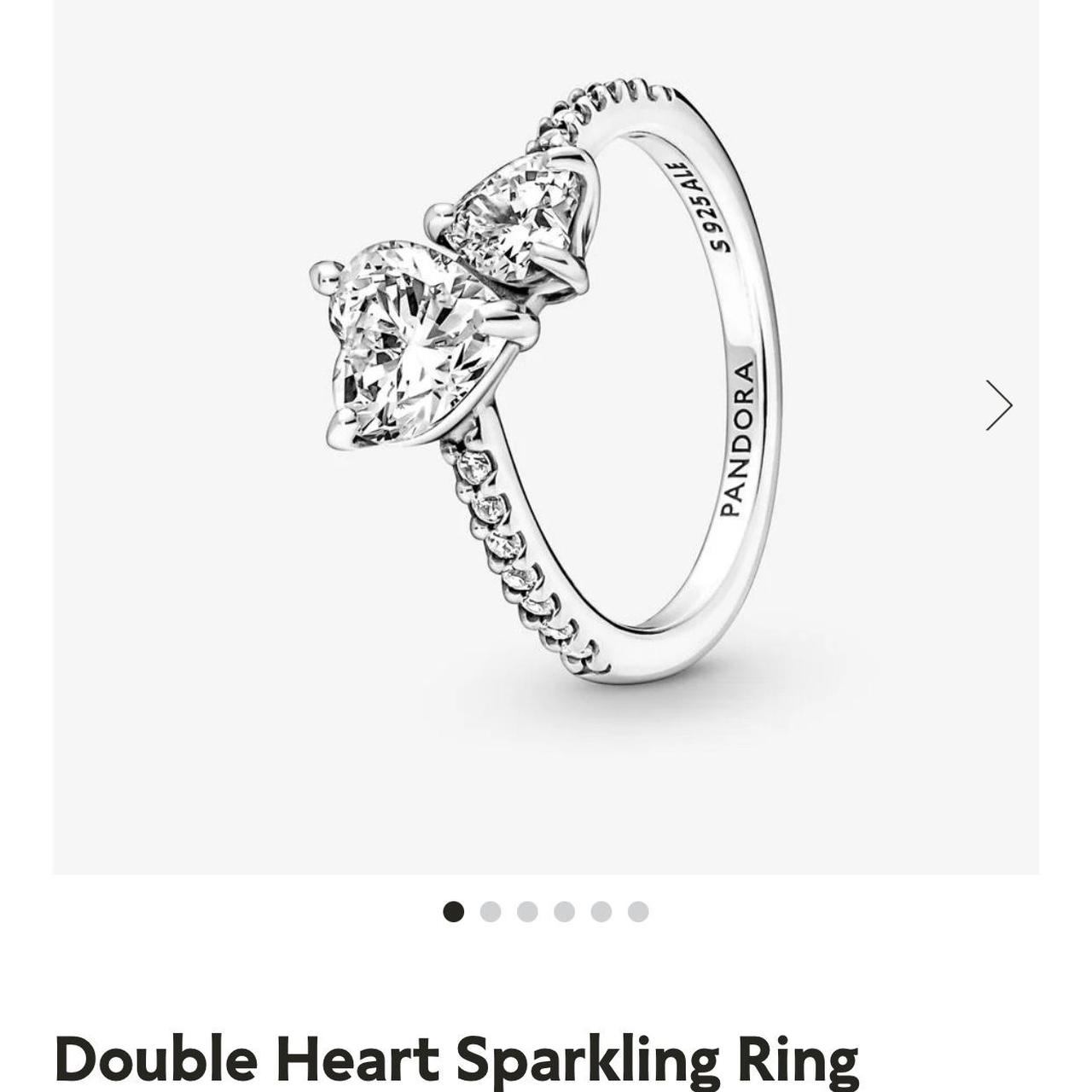 Pandora double heart rings - Depop