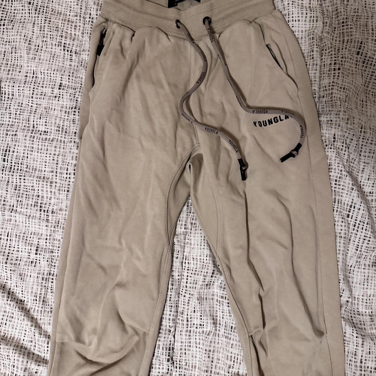 Youngla Tan Joggers Super comfy - - - - - - #gym... - Depop