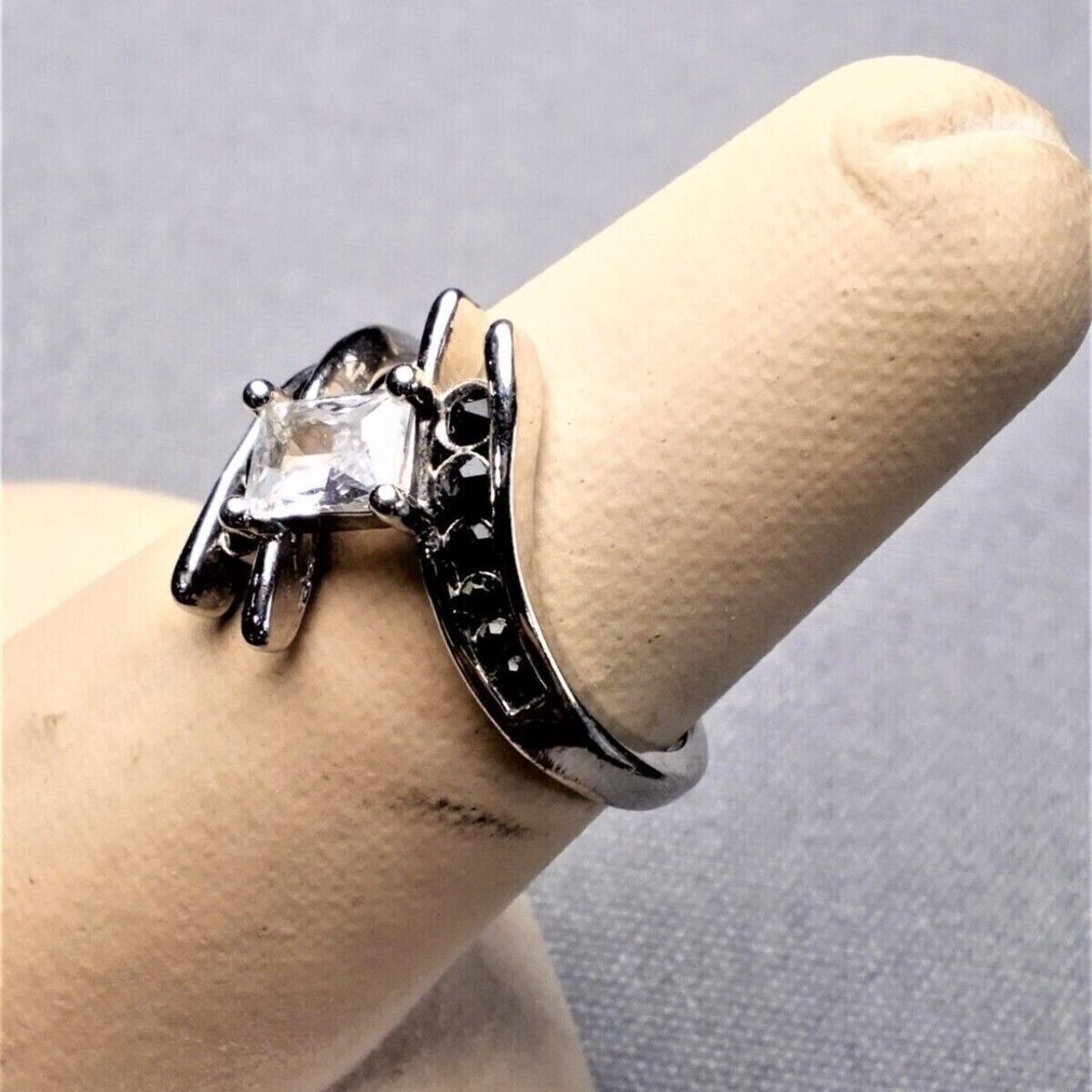 925 Sterling Silver Simulation Diamond Zirconia... - Depop