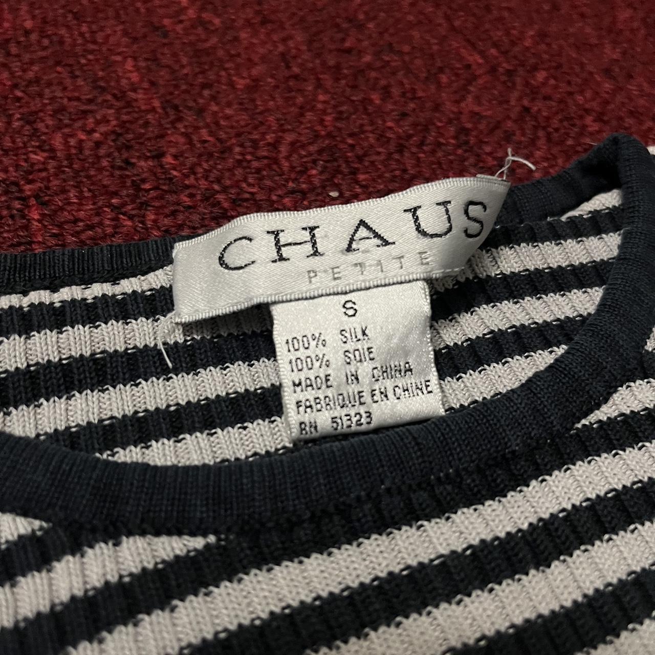 Chaus Petite Stripped Short Sleeve Size: S fits... - Depop