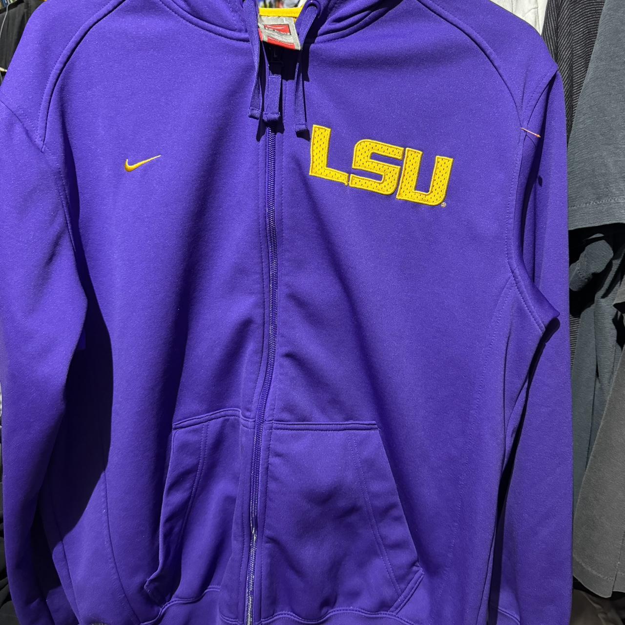 Vintage Nike LSU Zip-Up Hoodie Size L H25 - Depop