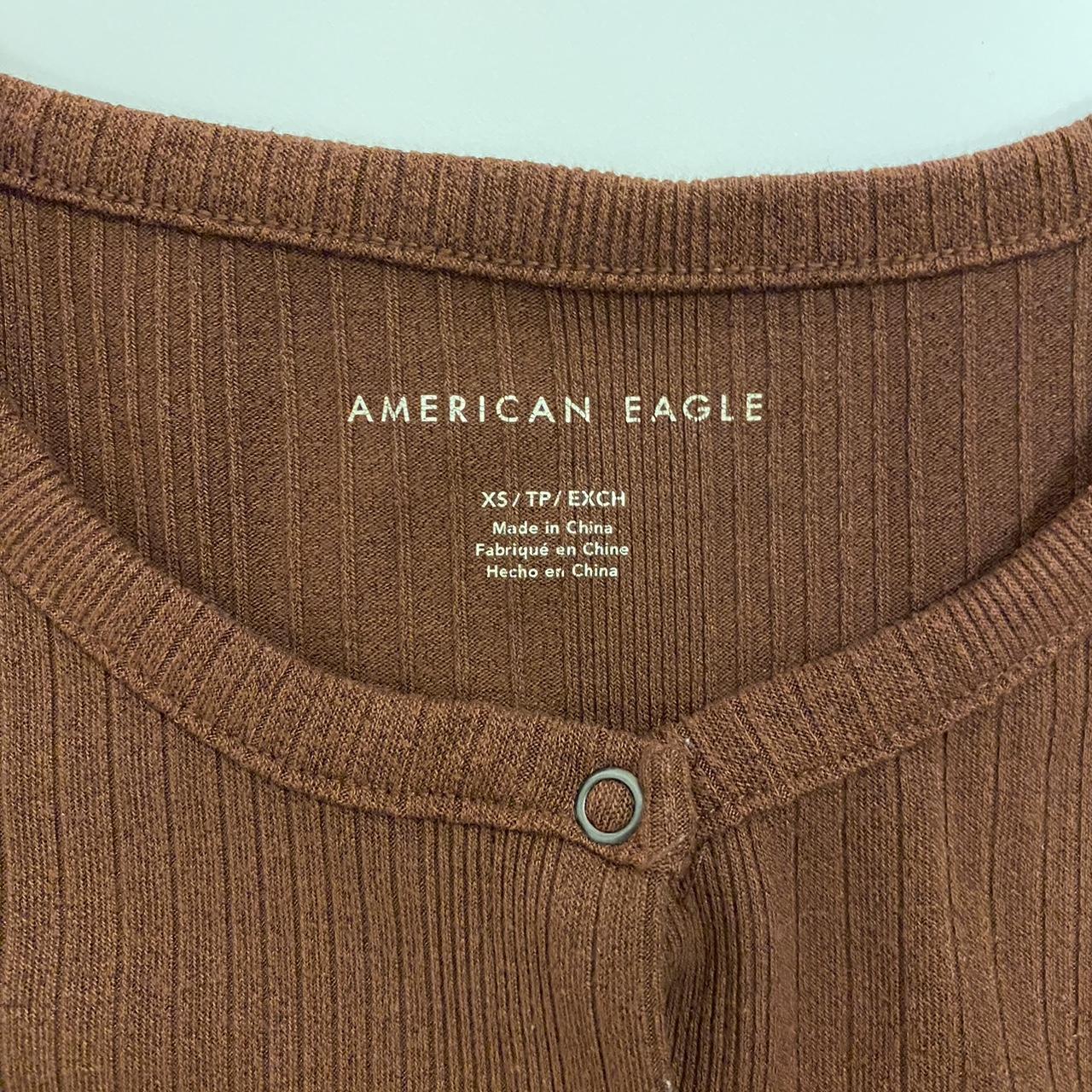 American Eagle Button Up Long Sleeve Size: Women... - Depop