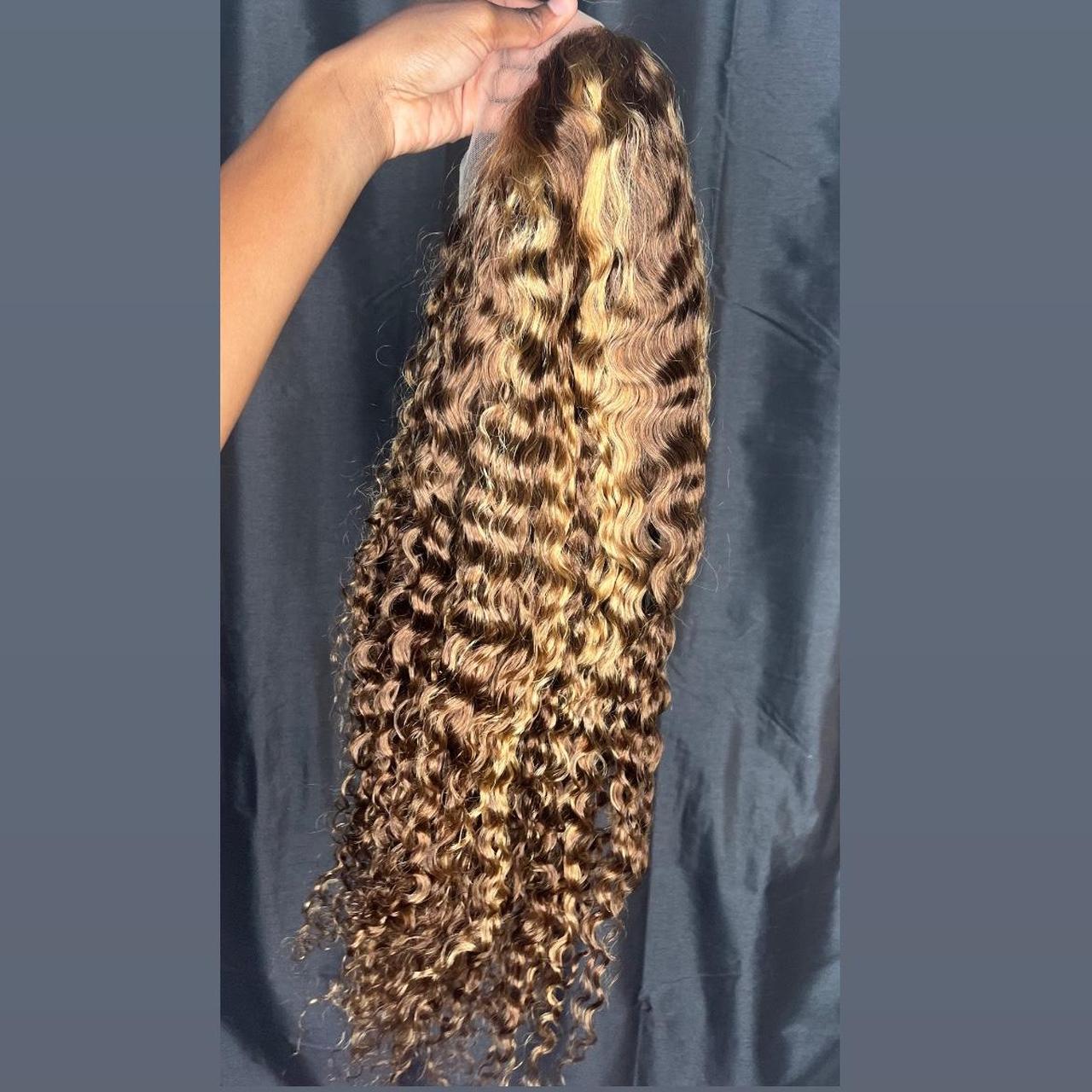 28’ Honey Blonde 4/27 Human Hair Deep Wave... - Depop