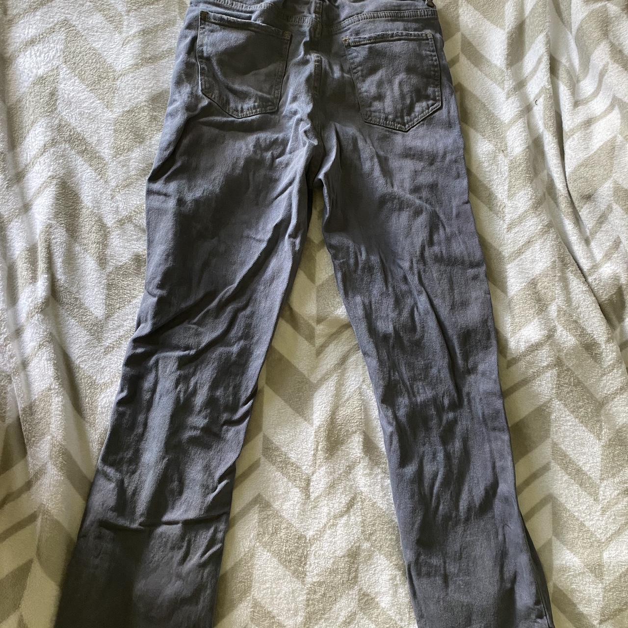 boyfriend fit high waisted grey ripped jeans! brand... - Depop