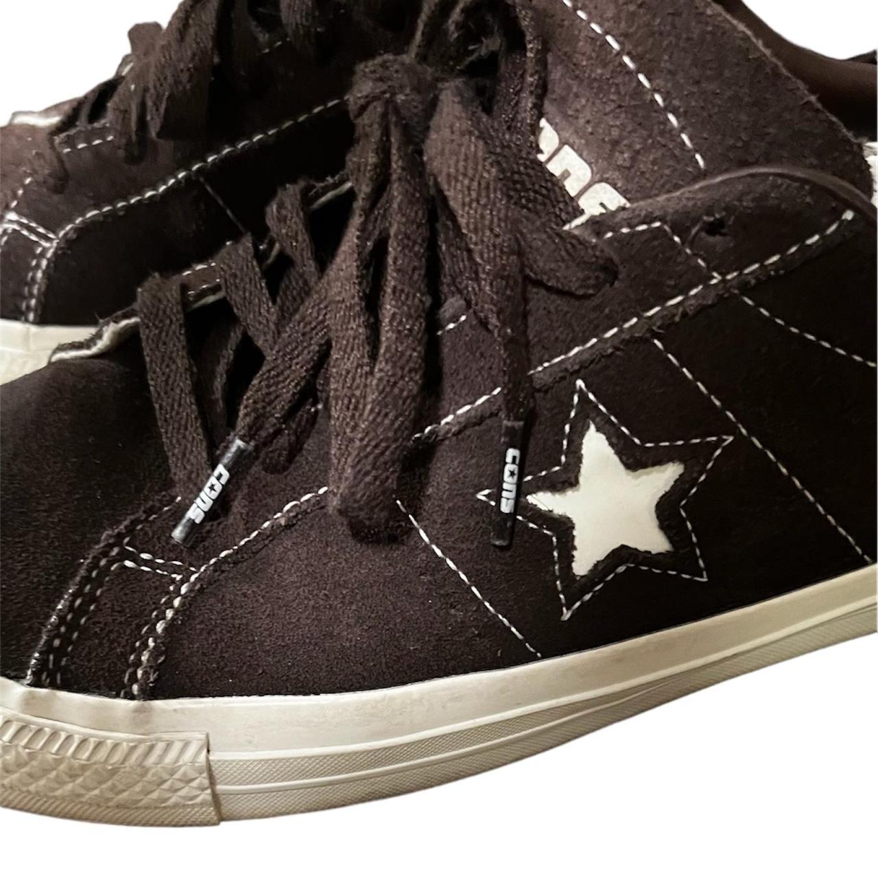 brown converse one star pro skated once or twice... - Depop