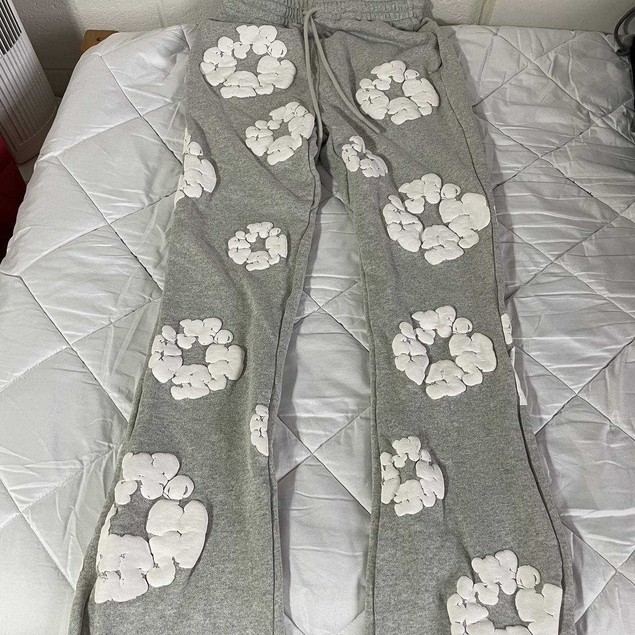 Denim Tears Readymade Grey Cotton Wreath Flared... - Depop