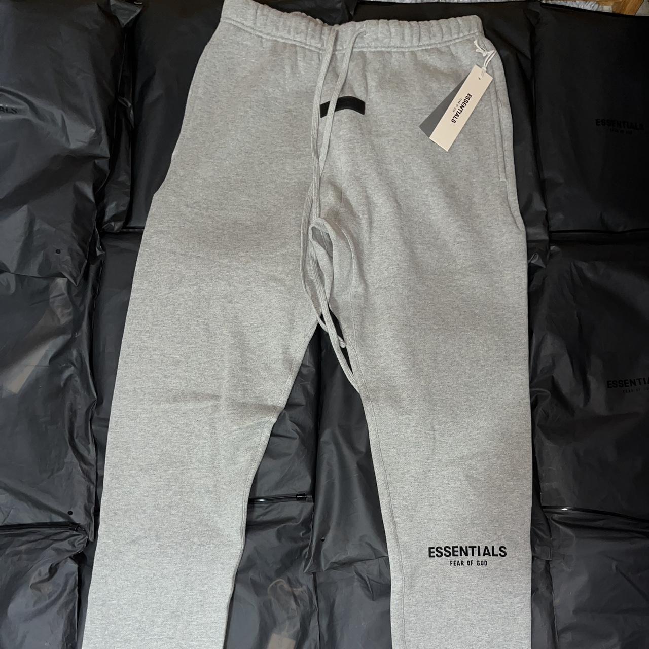 Fear of God FOG Essentials Sweatpants SS22 Dark... | Depop
