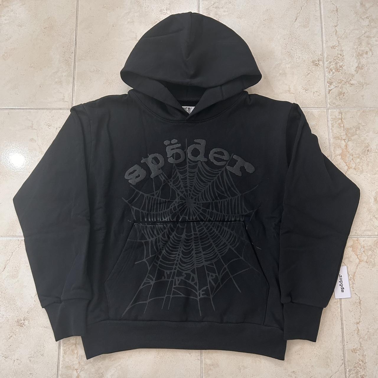 Sp5der Black Phantom OG Web Hoodie Size Small Medium... | Depop