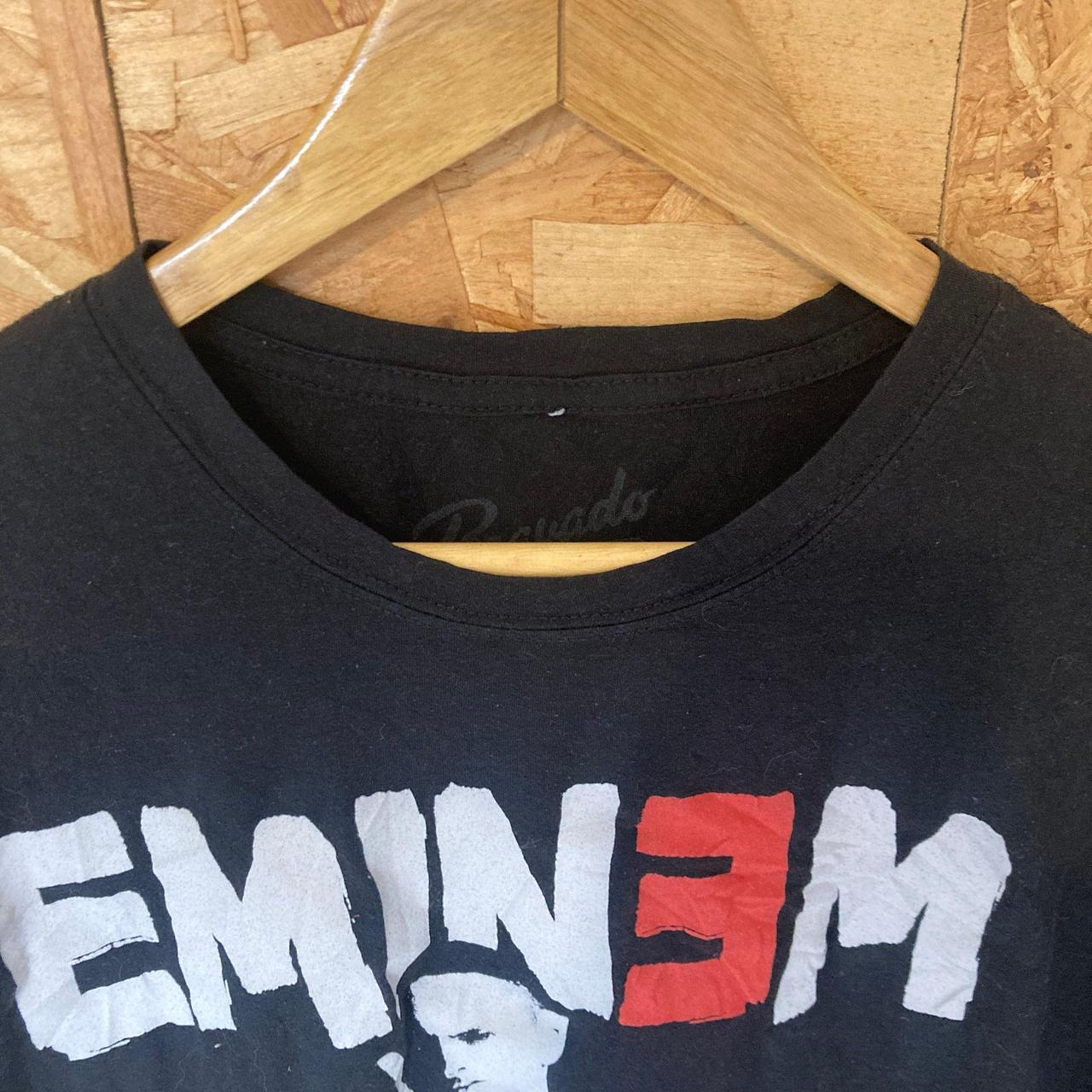 Vintage Y2K black Eminem red white print rap hip hop... - Depop