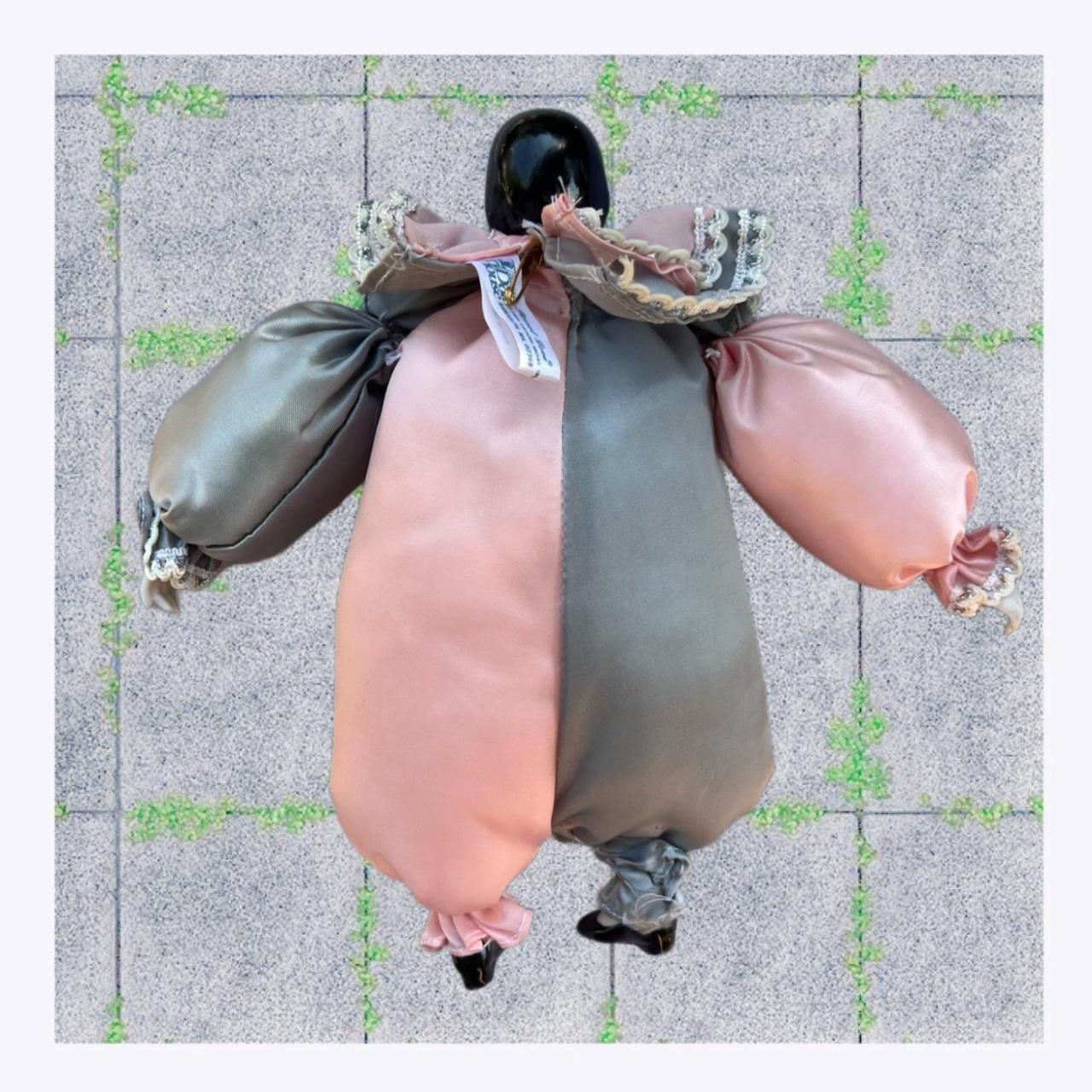 Vintage Pink & Grey Satin Clown Jester Good... - Depop