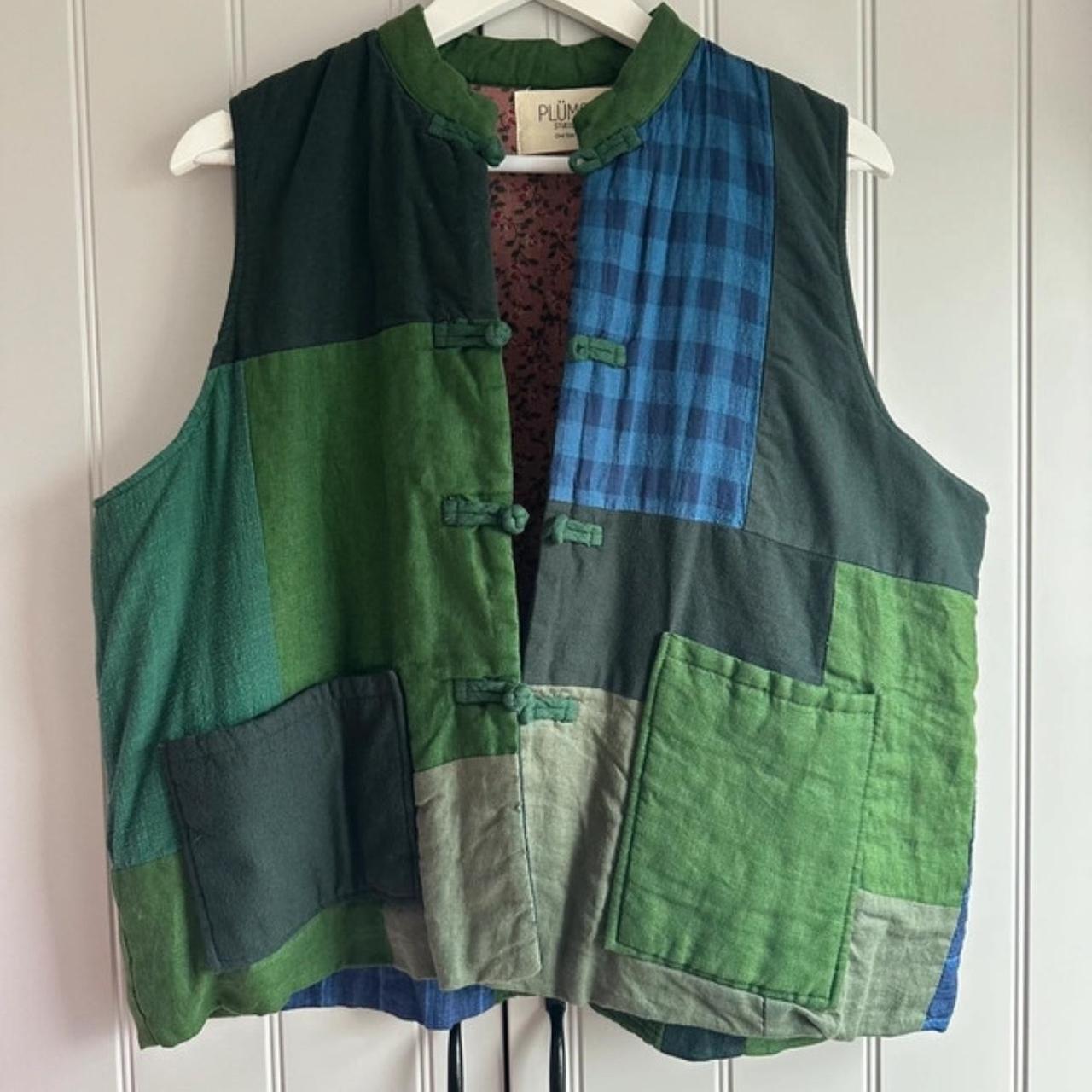 Plumo studio fern patchwork waistcoat one size - Depop