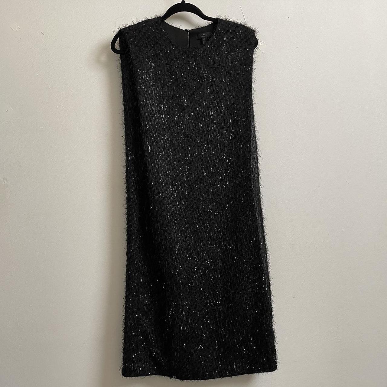 Black and sparkly Cos midi shift dress. Really nice... - Depop