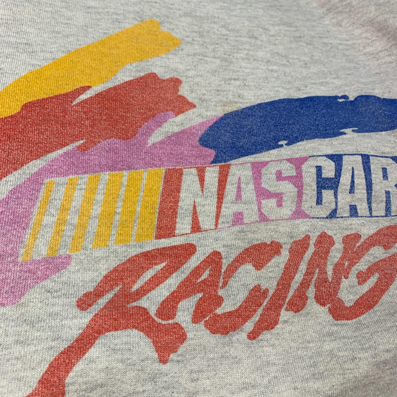 90s Vintage NASCAR Logo Sweatshirt- Grey In good... - Depop