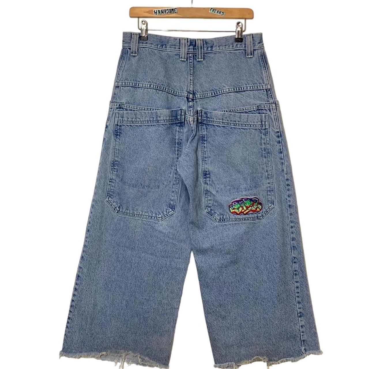 90s JNCO 26” Wide Leg Jeans - Light Blue Denim 100%... - Depop