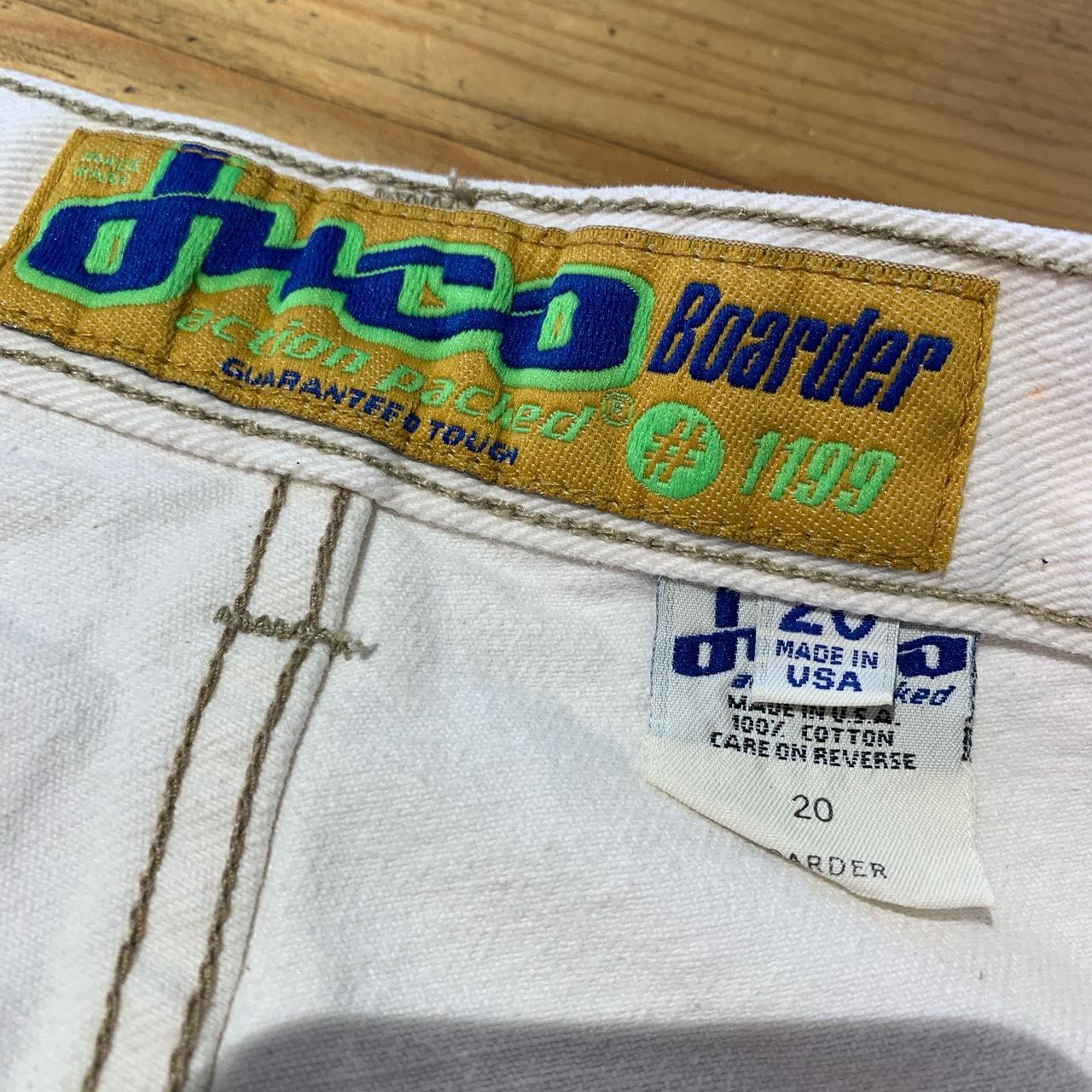 90s Vintage JNCO Boarder Wide Leg Jeans - White... - Depop