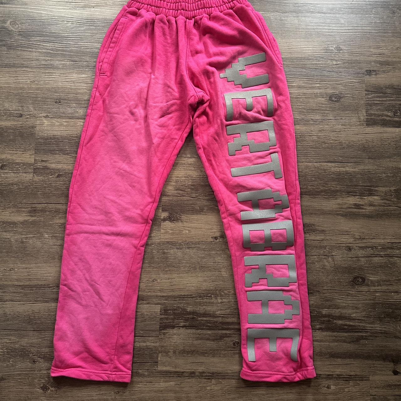 Pink and gray vertabrae sweats Worn once; size L | Depop