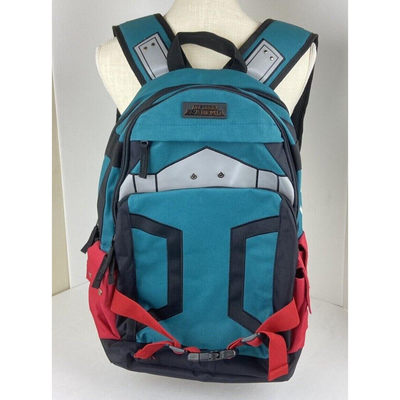 My Hero Academia Deku Suit Up Built-up Backpack Blue... - Depop