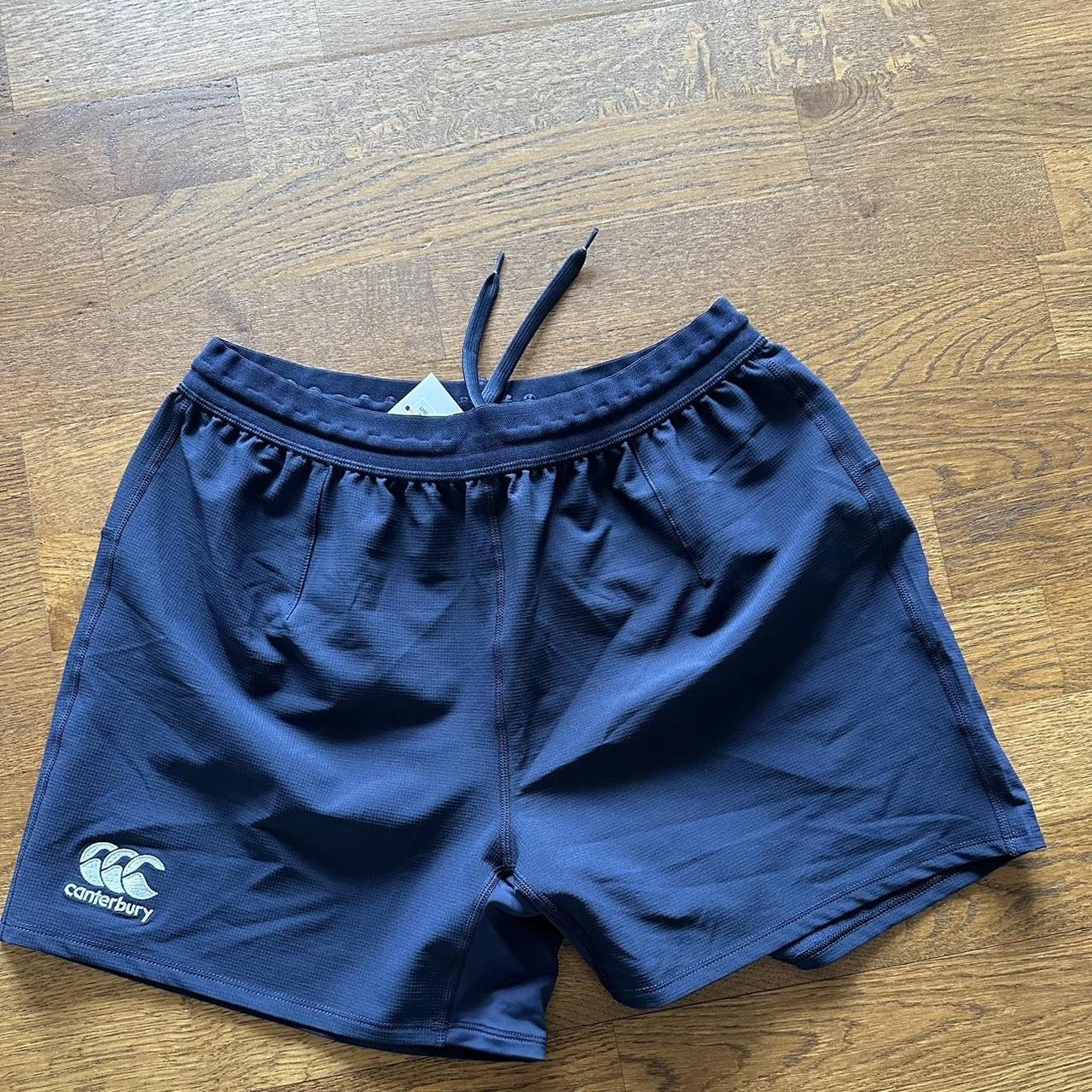 Canterbury navy blue rugby shorts. - Depop