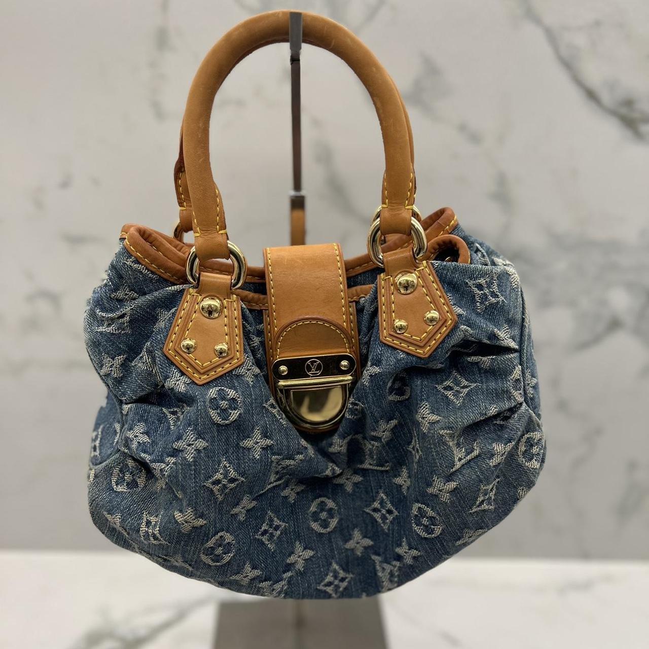 Louis Vuitton mini monogram denim bag Very good... - Depop