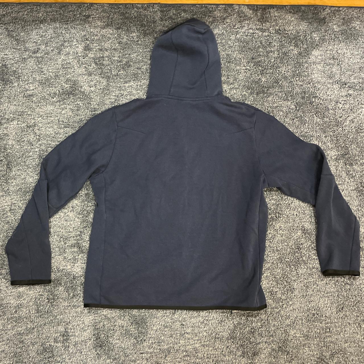 Nike Tech Fleece navy blue hoodie Size Large Used... - Depop