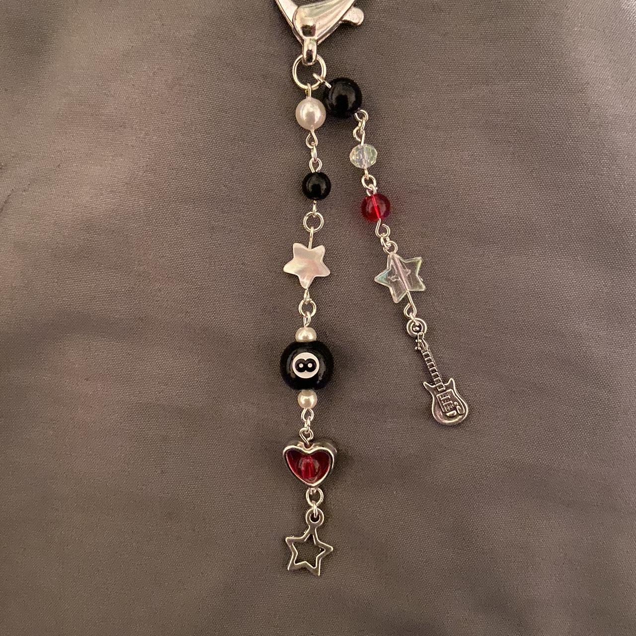 🎸y2k star guitar beaded keychain #y2k #stargirl... - Depop