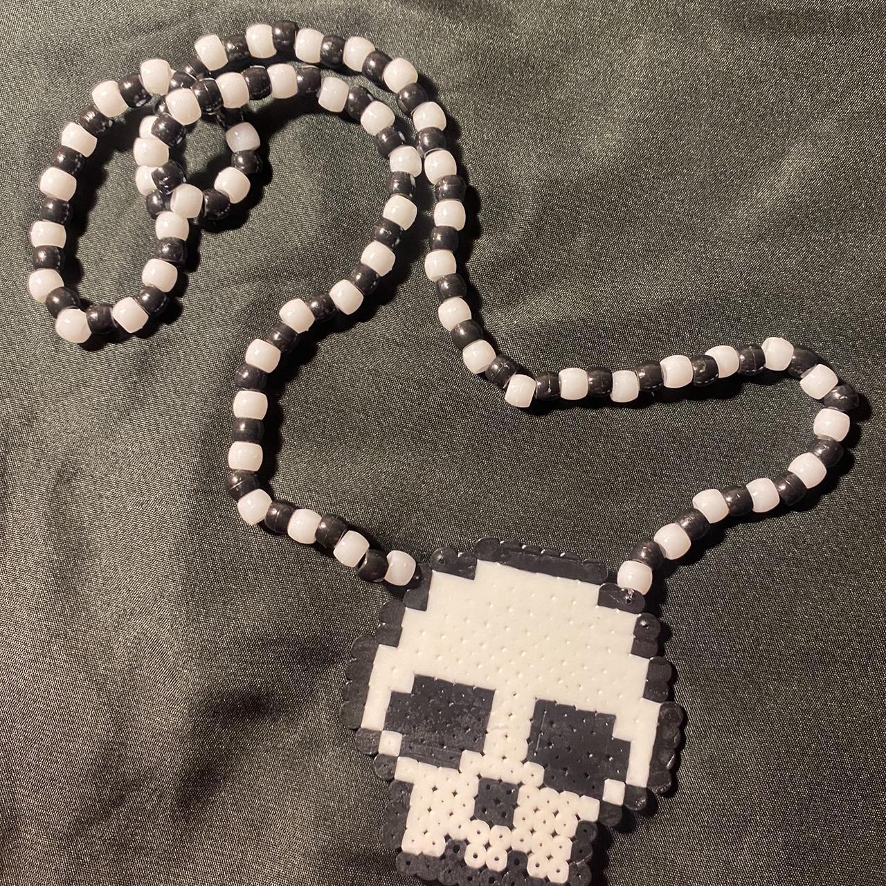 A skeleton kandi necklace - #skeleton #pulr #kandi... - Depop