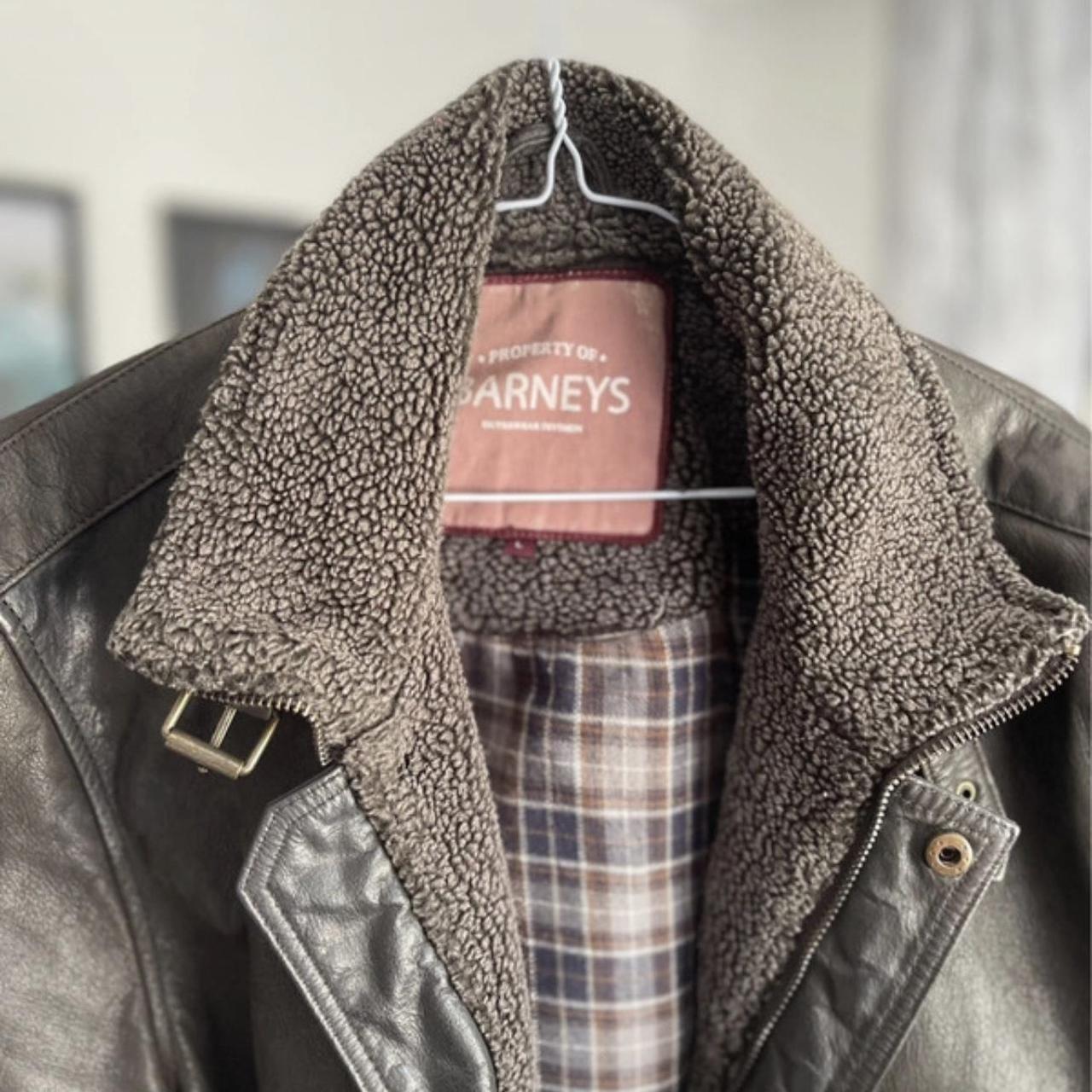 Rustic Real Leather heavy duty jacket with shearling... - Depop