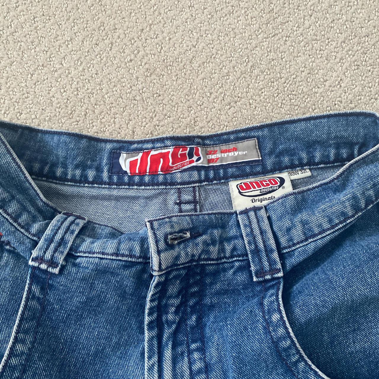 Vintage 90s JNCO Destroyer 107 Tag size 30W x... - Depop