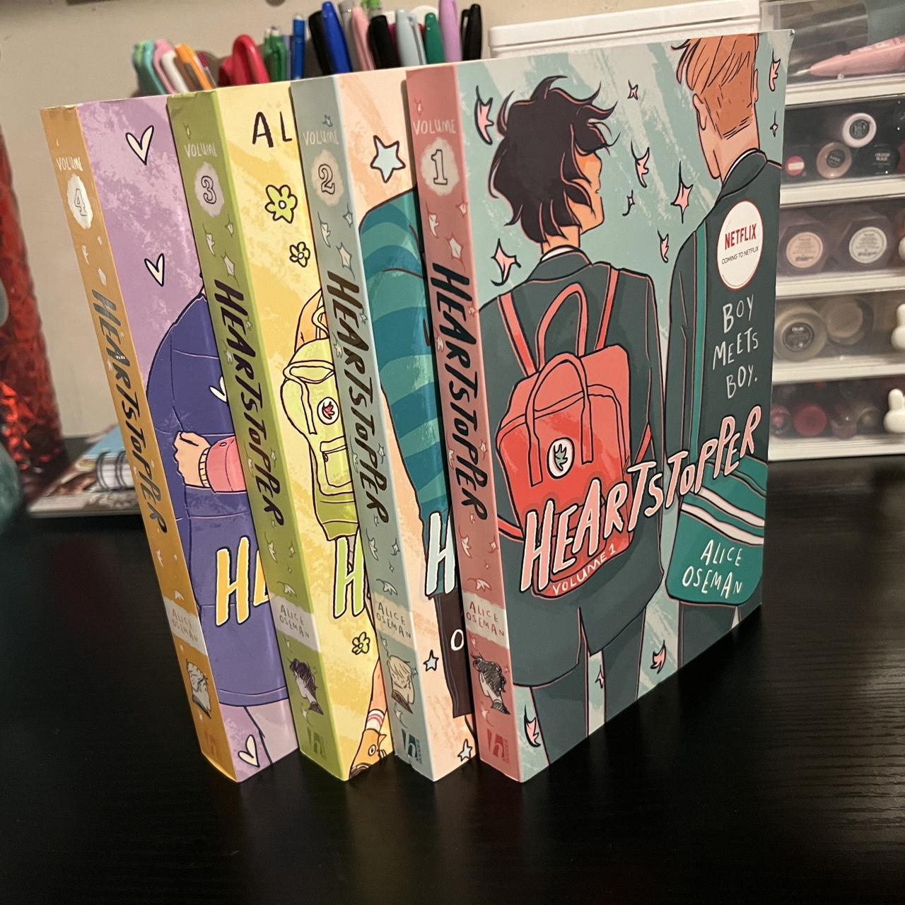 Books 1 and 3 of Heartstopper books in excellent... - Depop